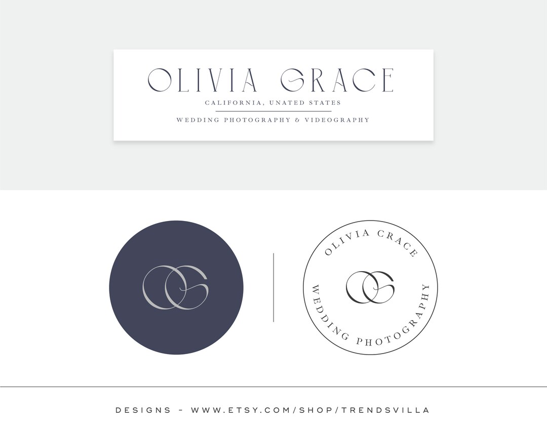 Photography Logo, Round Circle Logo, Logo Sign, Studio Sign, Business ...