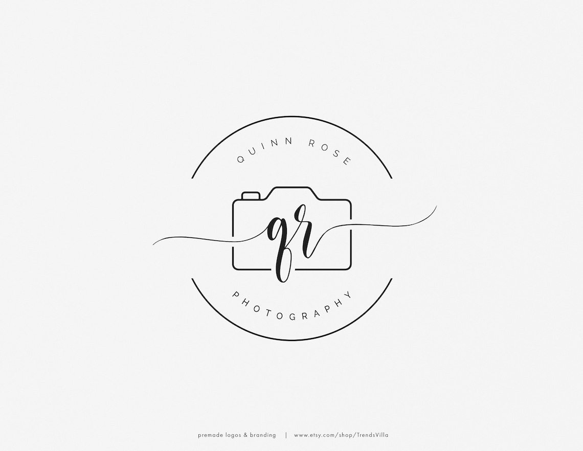Photography Logo Circle Logo Handwritten Logo Signature - Etsy