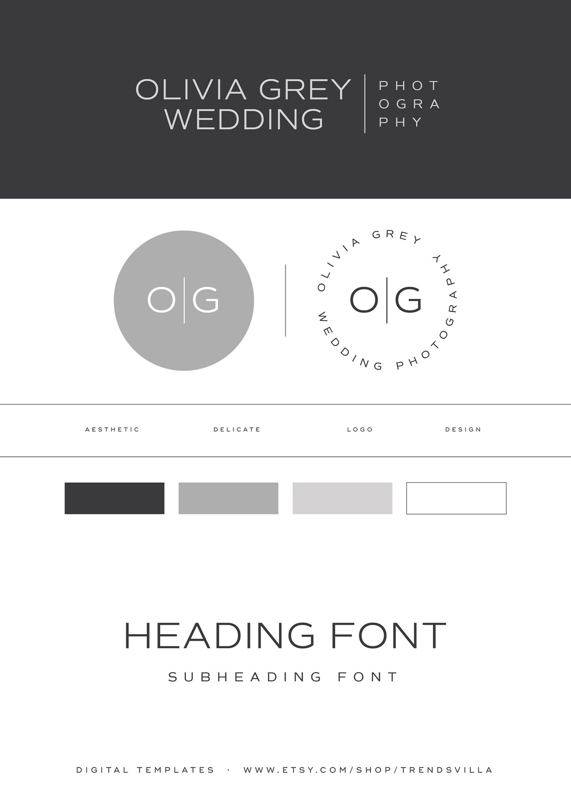 Photography Branding Kit, Premade Logo Design, Custom Logo Design ...