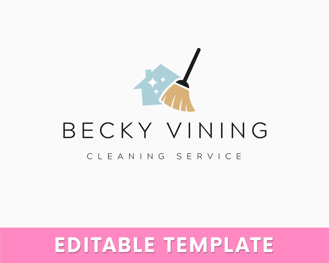 DIY Cleaning Service Logo, Editable Logo Design Template, Circle ...