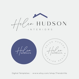 Editable Logo Designs | DIY House Logo | Circle Realtor Logo | Round ...