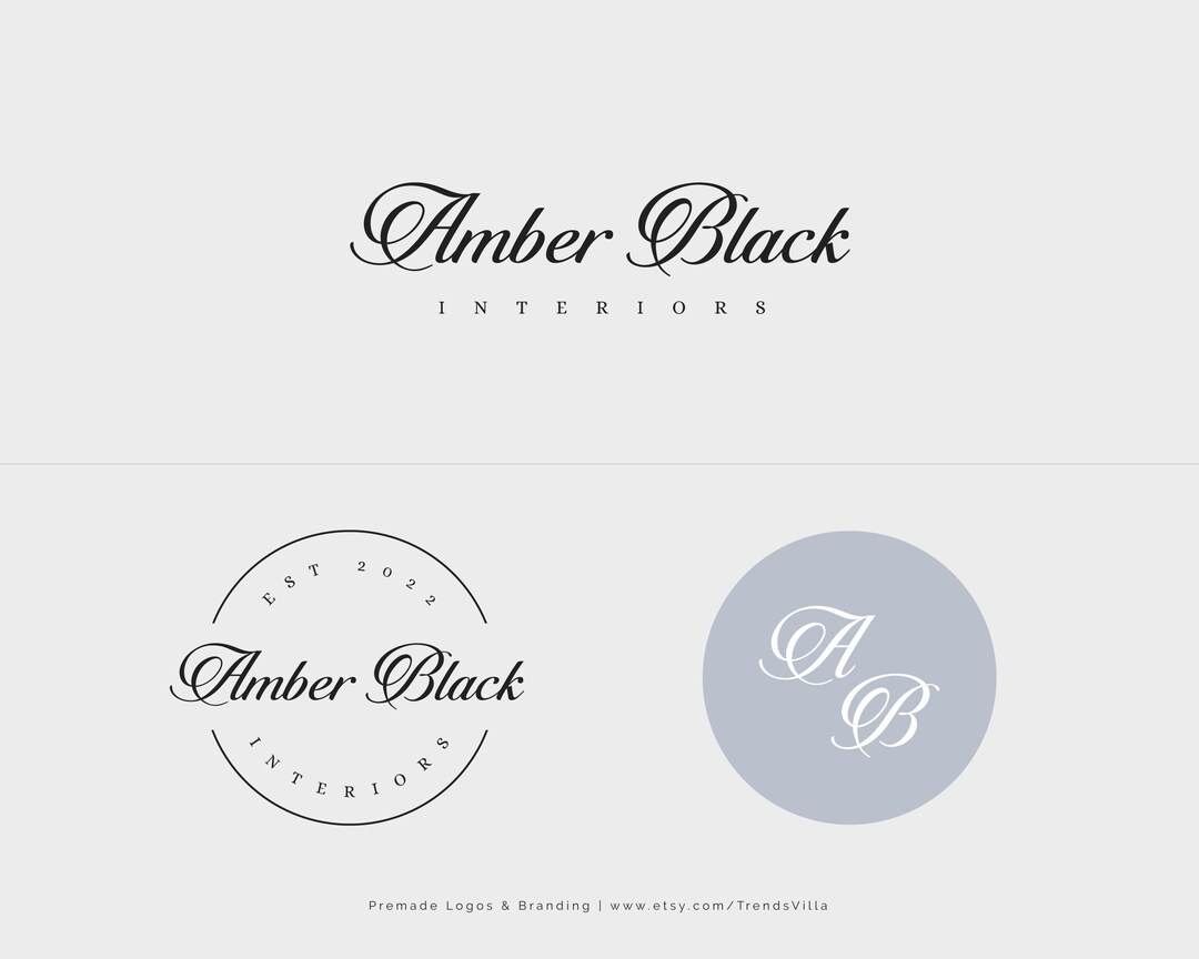 Premade Logo Design, Interior Design Logo, Boutique Logo, Modern Logo ...