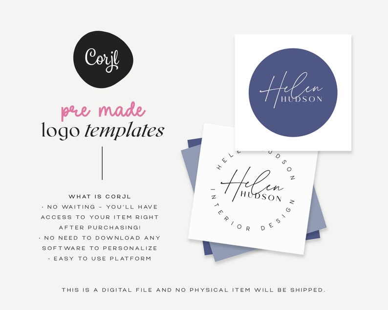 Editable Logo Designs DIY House Logo Circle Realtor Logo - Etsy