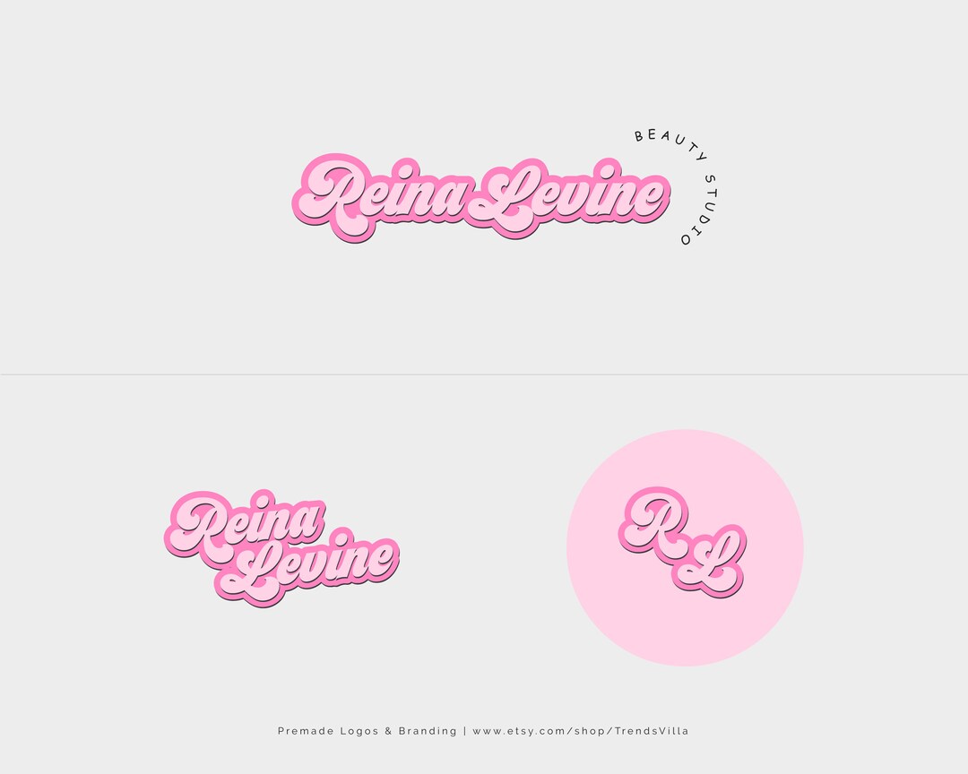 Makeup Logo Branding, Hair Logo, Premade Logo, Retro, Makeup Logo ...