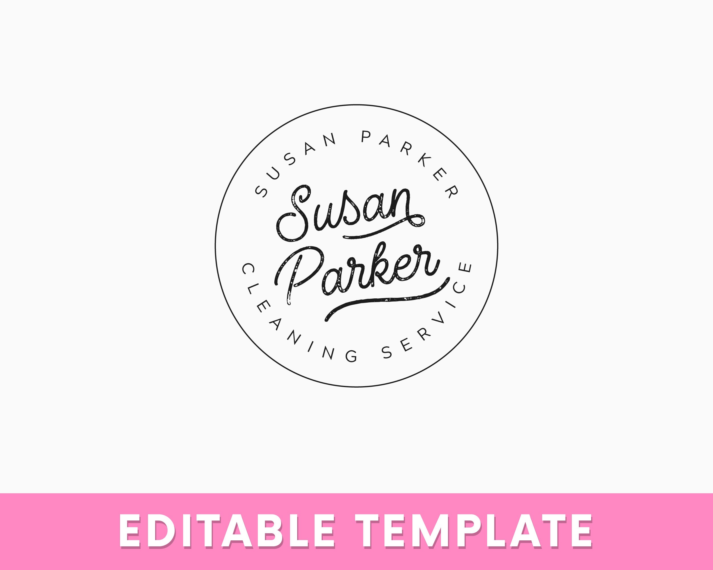 Cleaning Logo Design, Editable Logo Template, Cleaning Service Logo ...