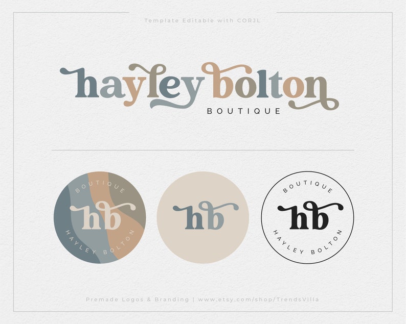 DIY Modern Boho Logo, Editable Logo Designs, Logo Branding Templates ...