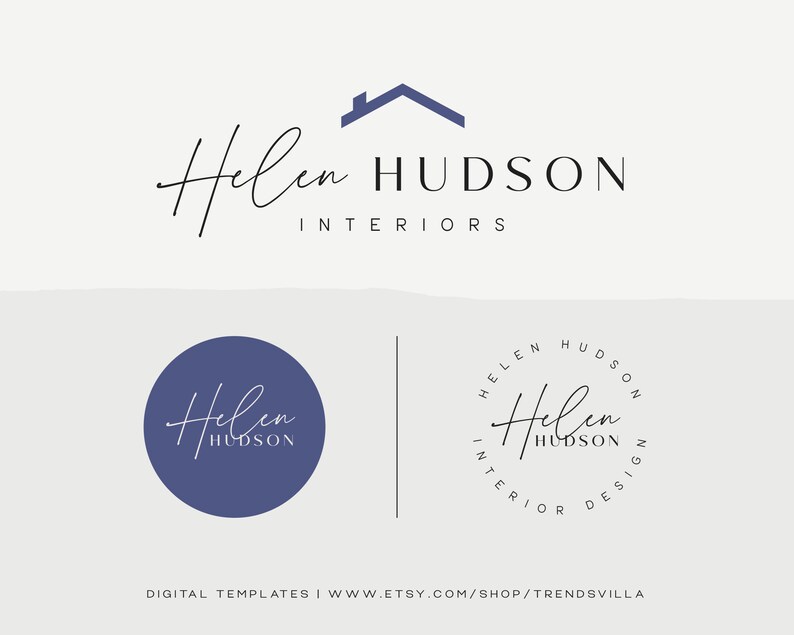 Editable Logo Designs DIY House Logo Circle Realtor Logo - Etsy
