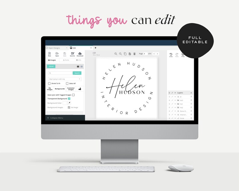 Editable Logo Designs DIY House Logo Circle Realtor Logo - Etsy