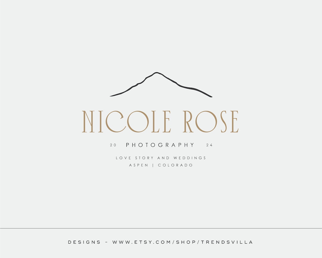 Premade Watermark Logo, Photography Logo, Minimalist Logo, Watermark ...