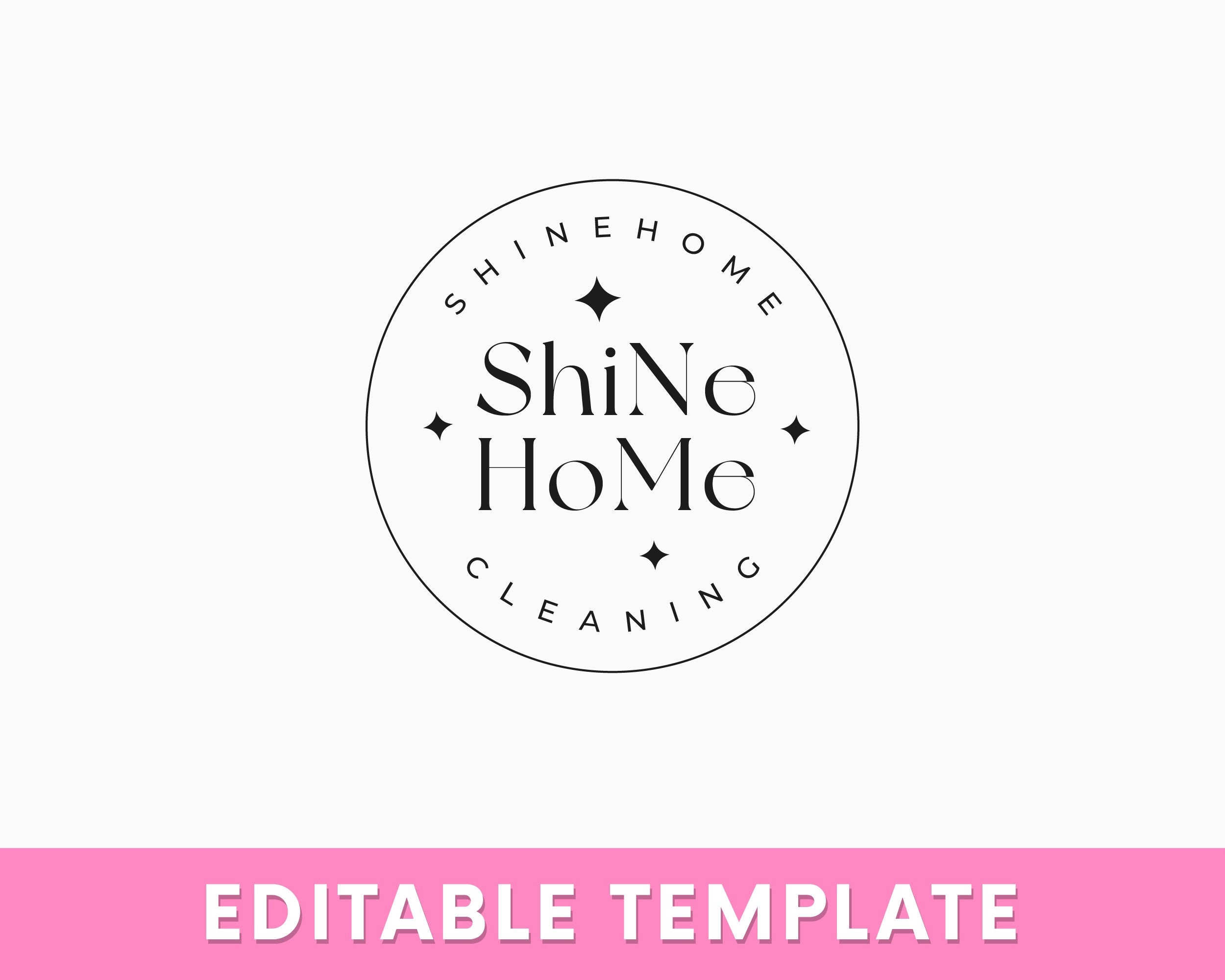 Editable Logo Design, DIY Cleaning Services Logo Template, Boho House ...