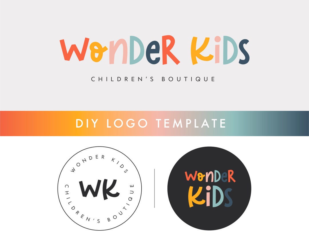Children's Boutique Logo | Clothing Boutique Logo Design | Editable ...