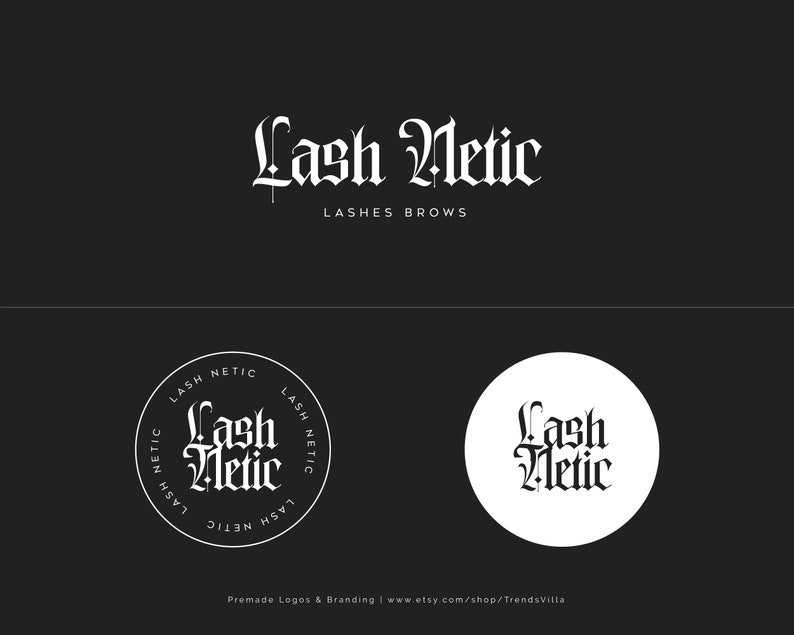 Premade Logo Design, Initials Logo, Lash Brow Logo, Name Logo, Text ...