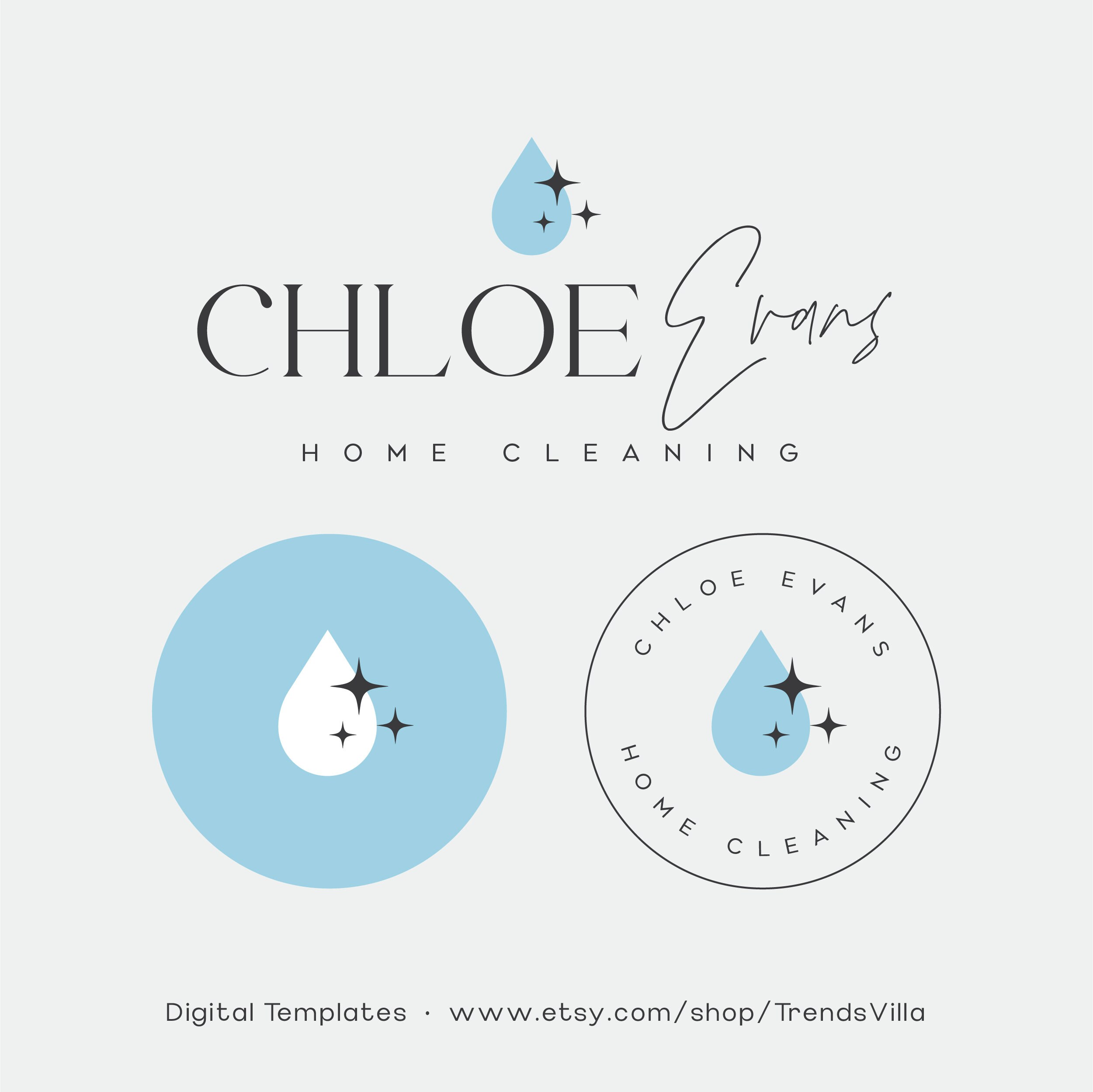 Cleaning Service Logo Modern Cleaning Logo Design Editable Logo ...