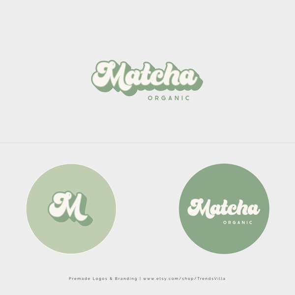 Matcha Logo Design - Etsy
