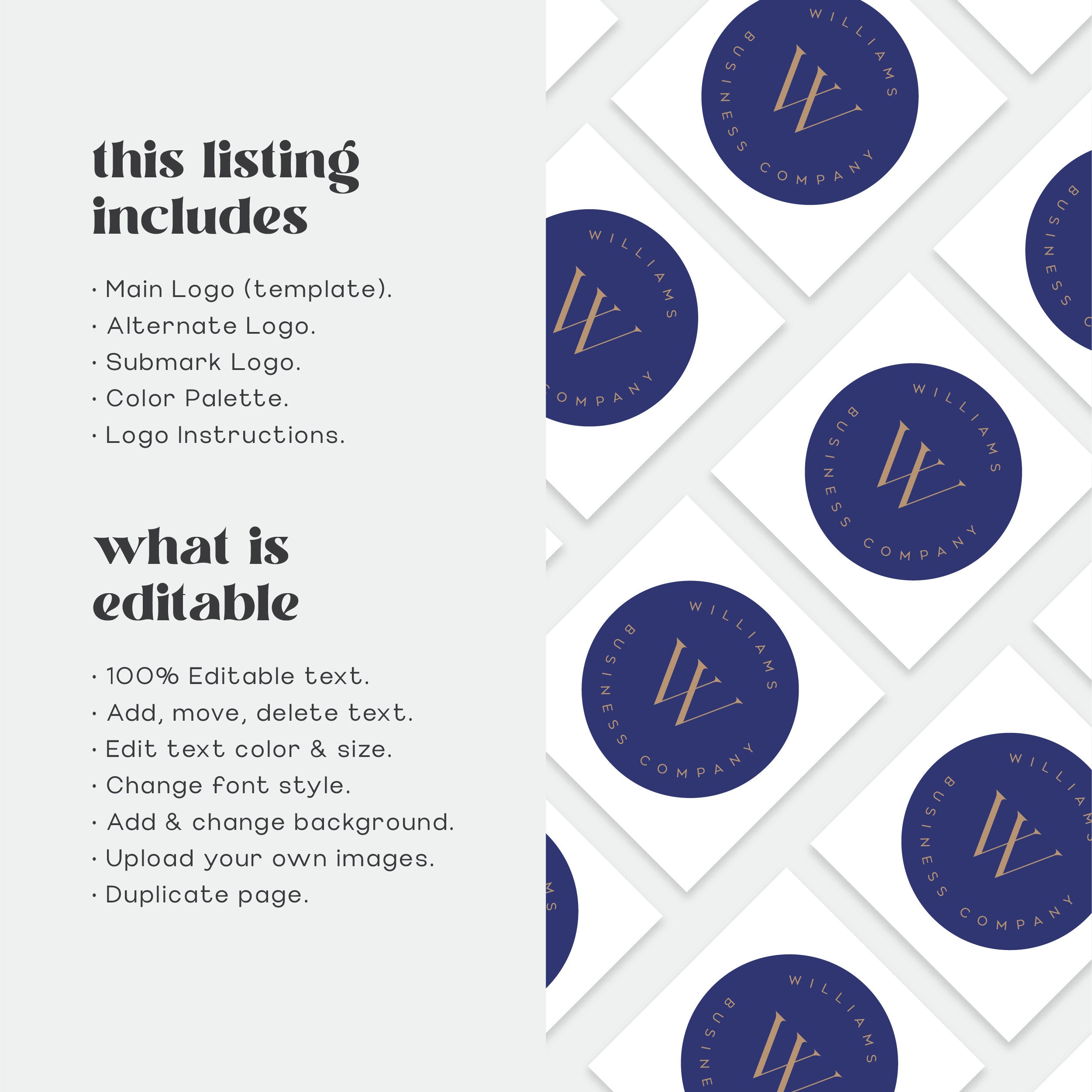 Editable Accounting Logo Design DIY CPA Branding Kit Logo Template ...