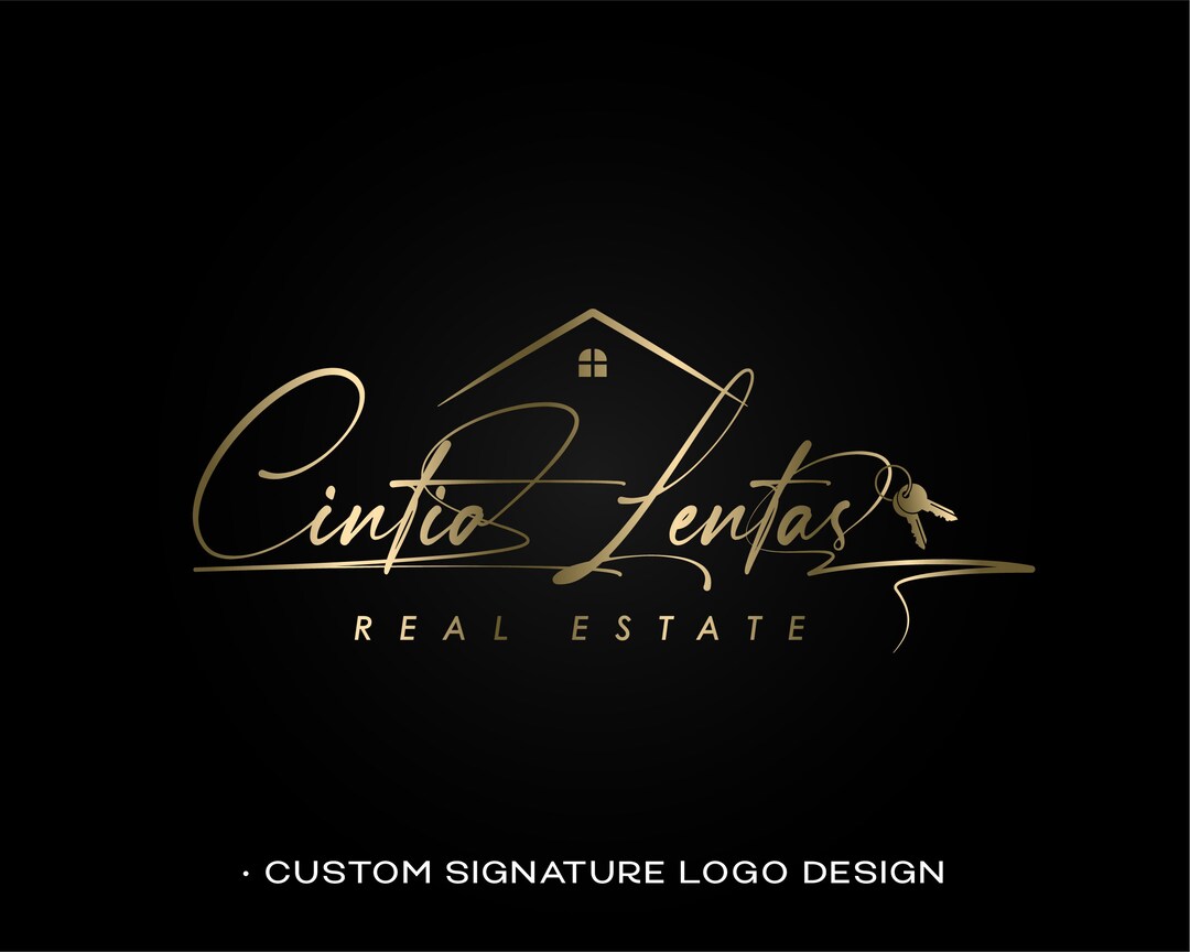 Realestate Logo, Real Estate Handwritten Signature, Custom Handwritten ...