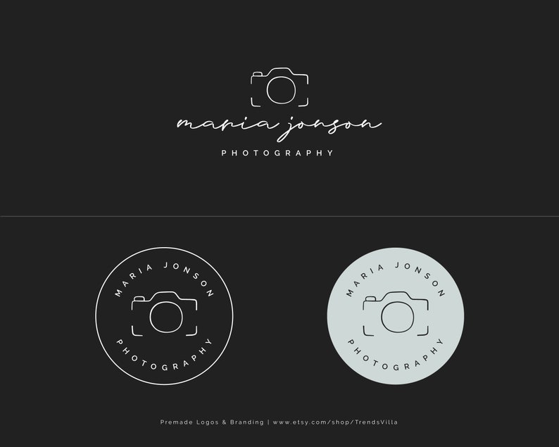 Photography Camera Logo Design, Watermark Logo Design, Modern ...
