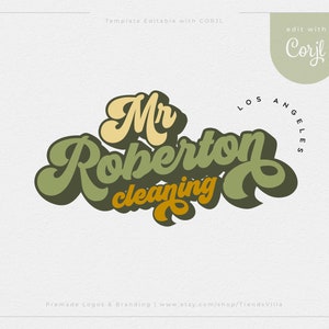 DIY Cleaning Service Logo Editable Logo Designs Retro - Etsy