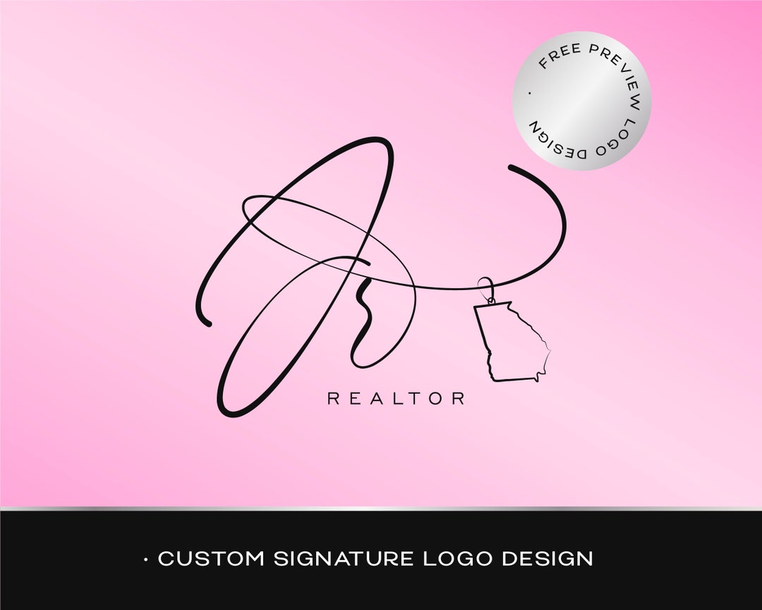 Realtor Logo, Map State Logo, Real Estate Watermark Logo, Initial ...