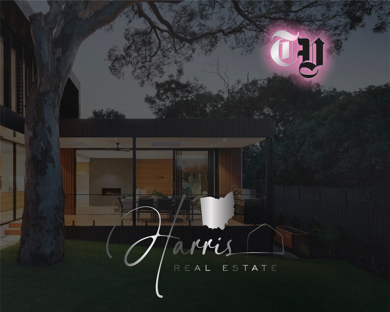 Realtor Signature Logo, Map State Logo, Real Estate Handwritten Logo ...