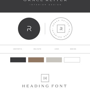 Interior Design Logo, Text Logo, Premade Logo Design, Elegant Logo ...