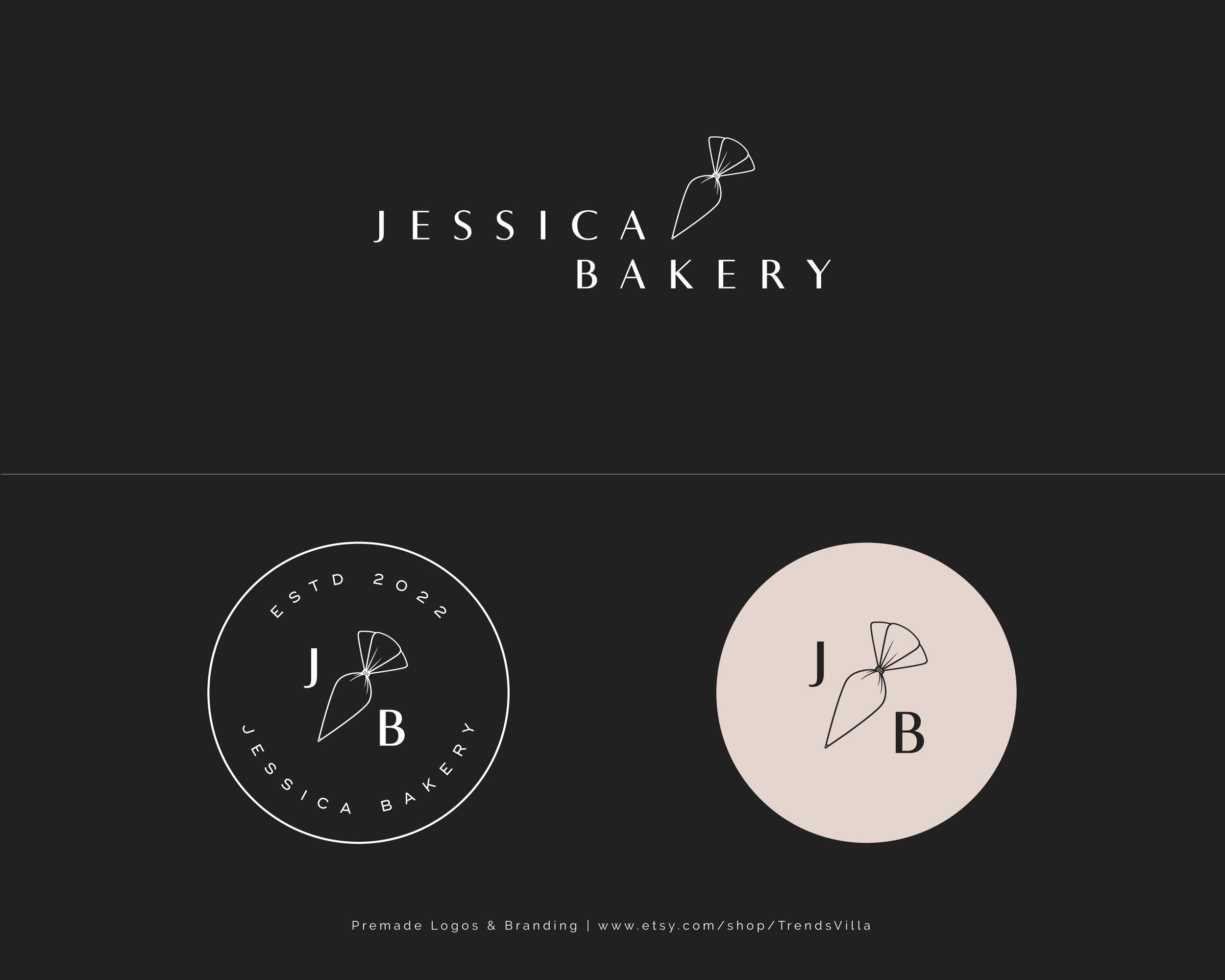 Bakery Logo Design, Cakes Logo, Warmarks Logo, Pastry Bag Logo, Bakery ...
