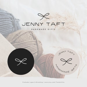Handmade Gift Logo Bow Logo Design Premade Logo Branding - Etsy