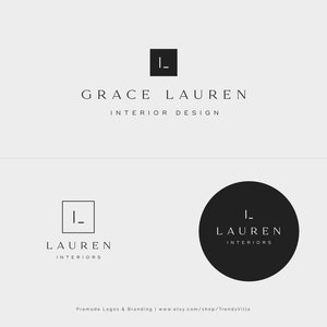 Interior Design Logo Text Logo Premade Logo Design Elegant - Etsy