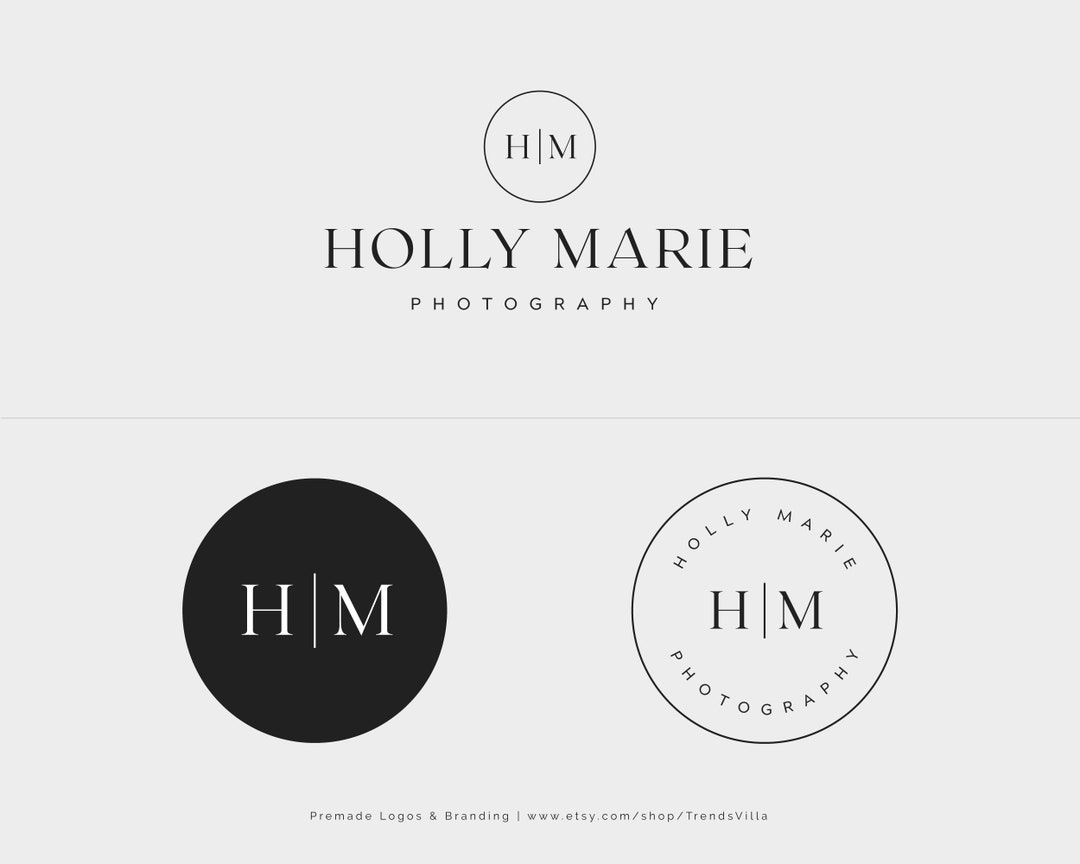 Photography Logo Design, Premade Logo, Watermark Logo, Name Initials ...