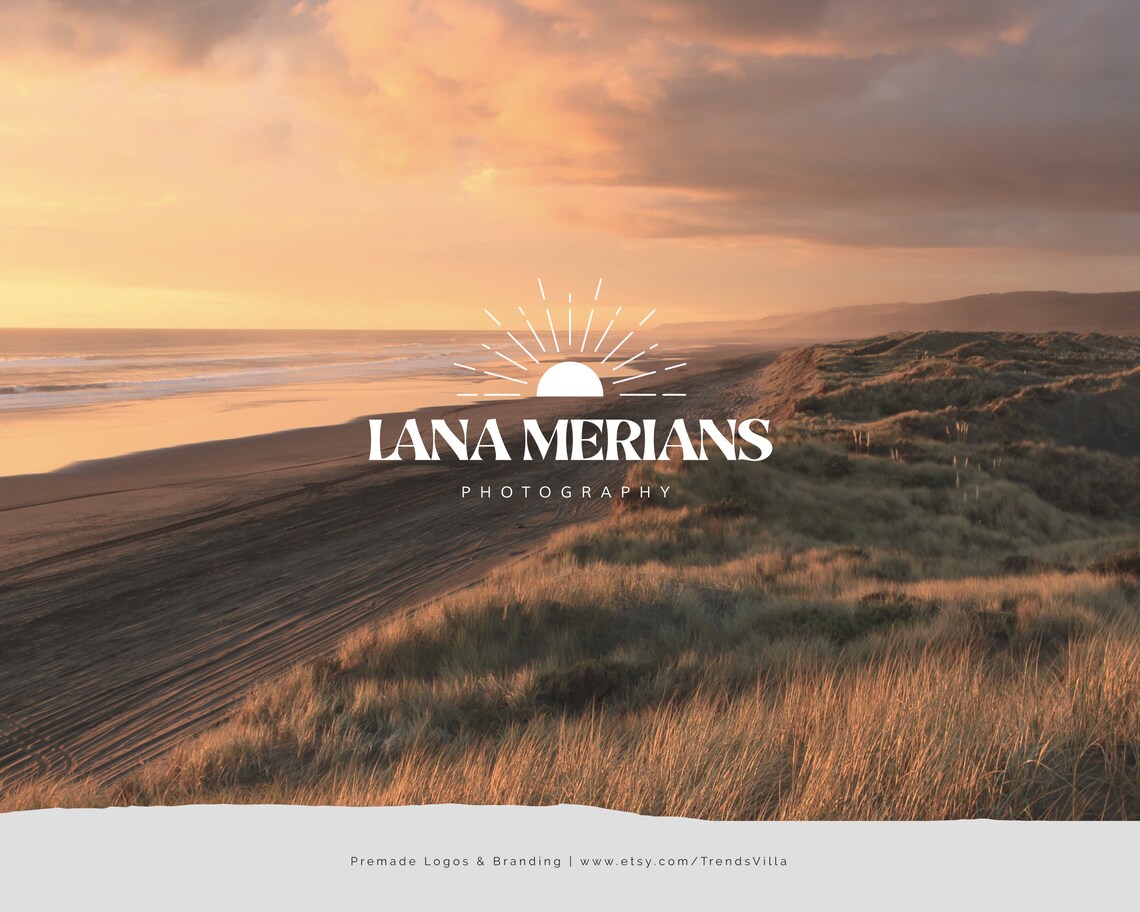 Premade Photography Logo, Boho Photo Logo, Minimalist Logo, Watermark ...
