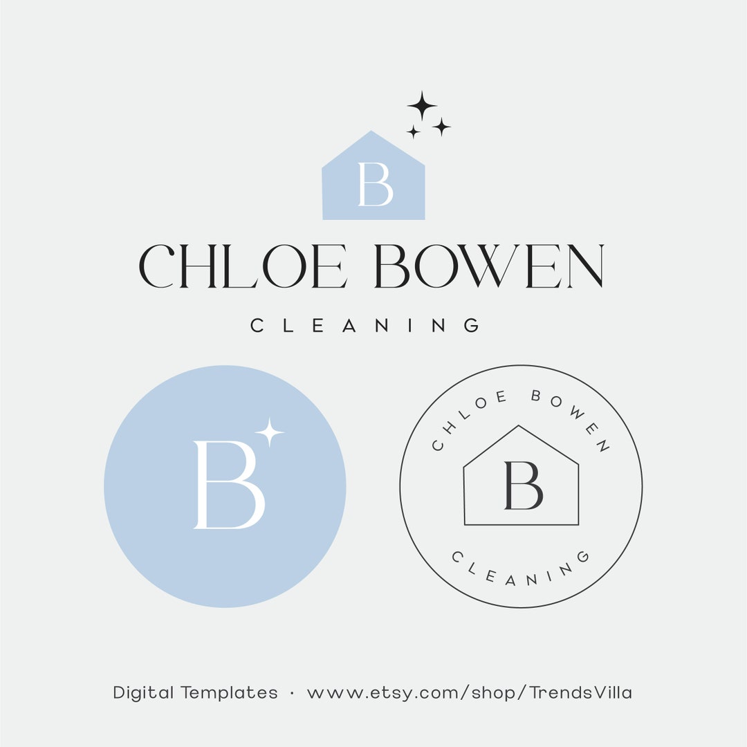 Sparkling Home Logo Template Bundle DIY House Cleaning Service Logos ...