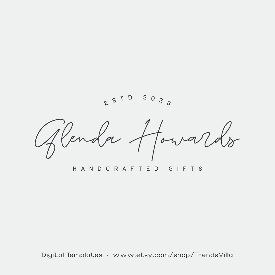 Editable Logo Design Template, DIY Modern Boho Logo, Elegant Logo, Minimalist Signature Logo ...