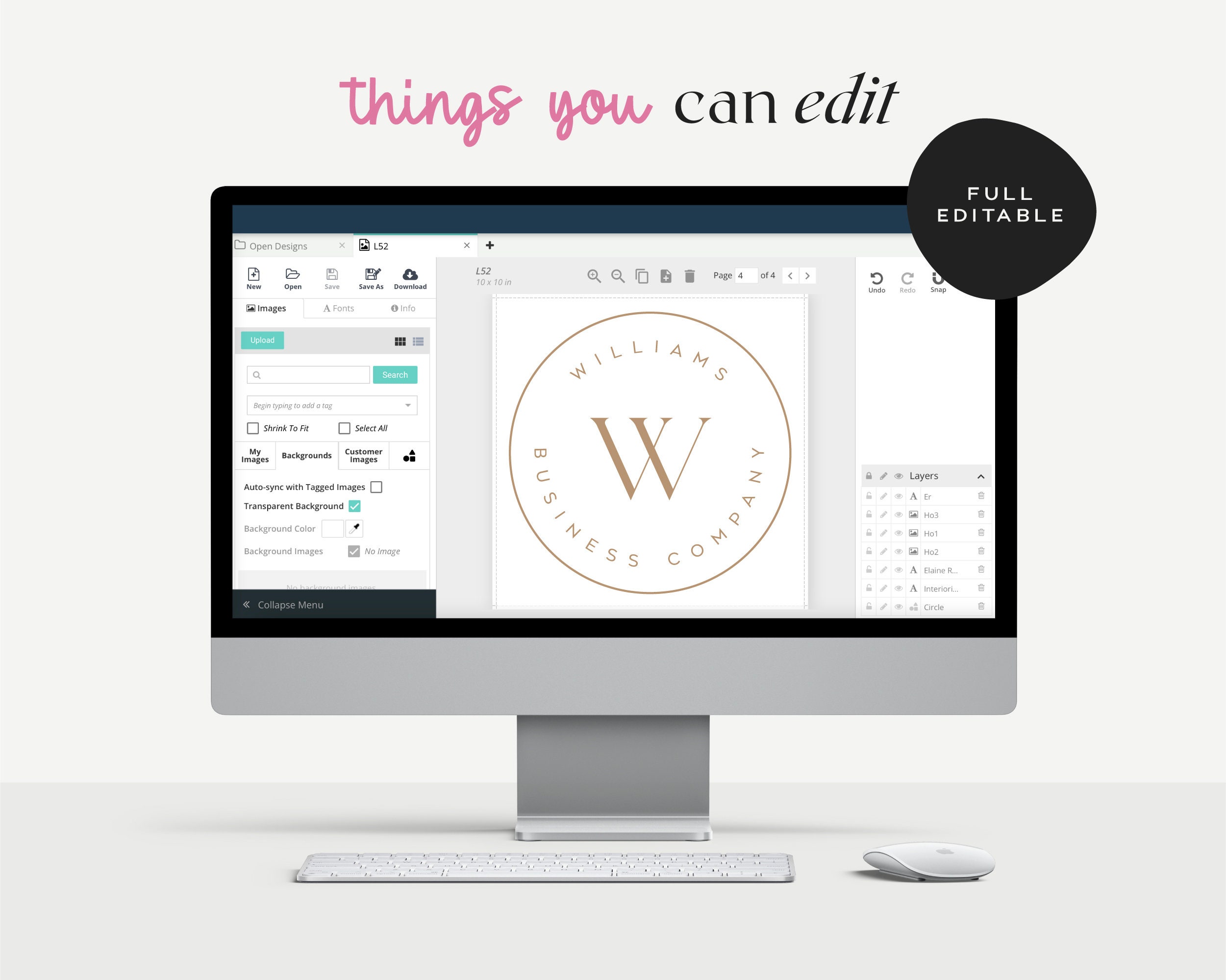 Editable Accounting Logo Design DIY CPA Branding Kit Logo - Etsy