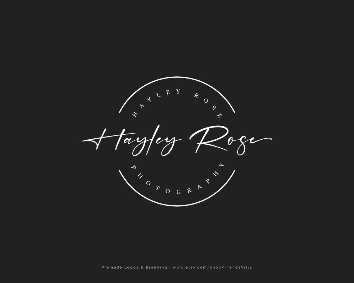 Photography Logo Design Watermark Logo Design Modern Logo - Etsy