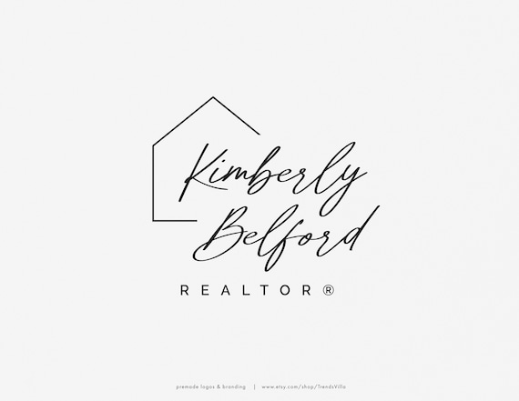 Real Estate Logo Design House Logo Realtor Logo Font Real - Etsy
