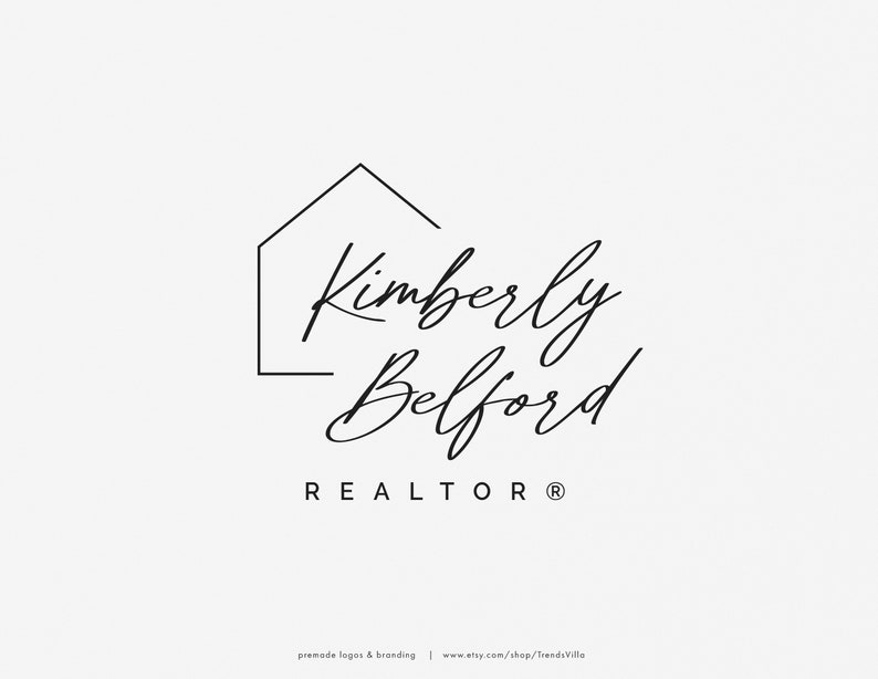 Real Estate Logo Design, House Logo, Realtor Logo, Font Real Estate ...