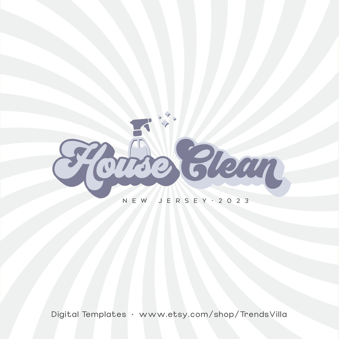 DIY Cleaning Service Logo, Editable Logo Designs, Retro Cleaning Logo ...