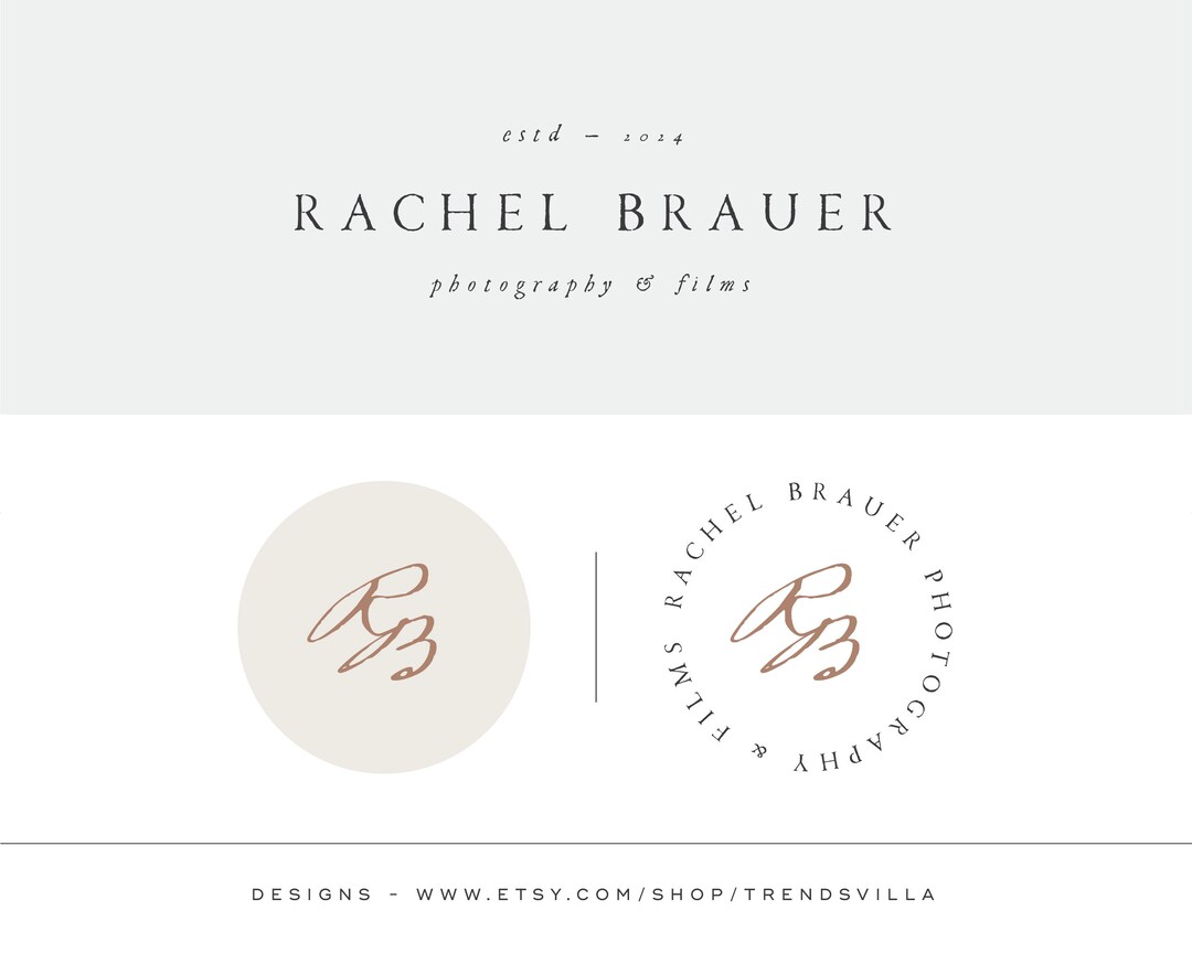 Photography Branding Kit, Logo Design, Custom Logo Design, Premade Logo ...