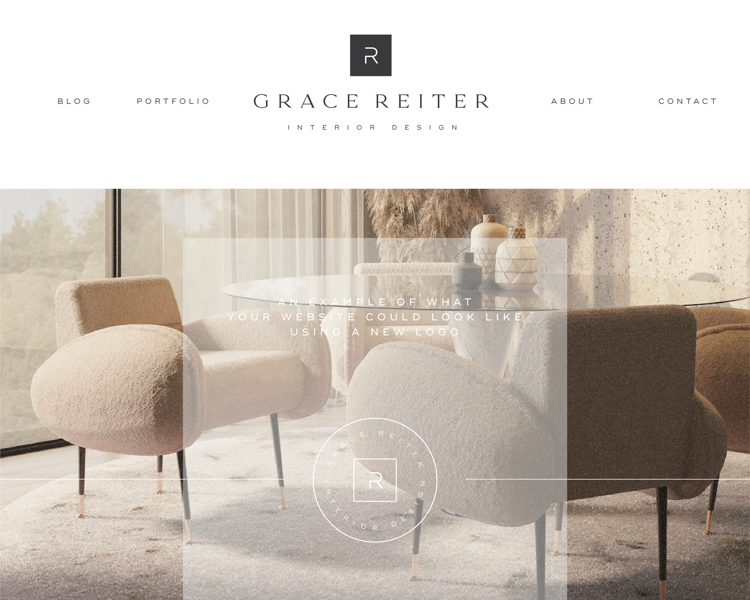 Interior Design Logo, Text Logo, Premade Logo Design, Elegant Logo ...