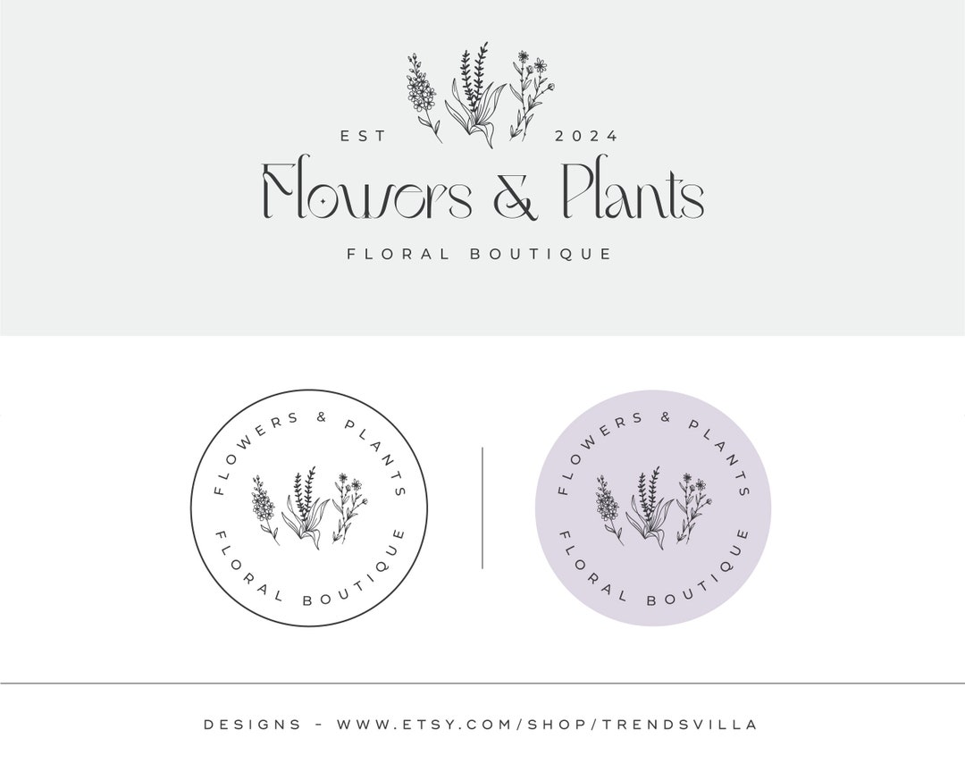Floral Logo Design, Flower Logo, Photography Logo, Boutique Logo ...