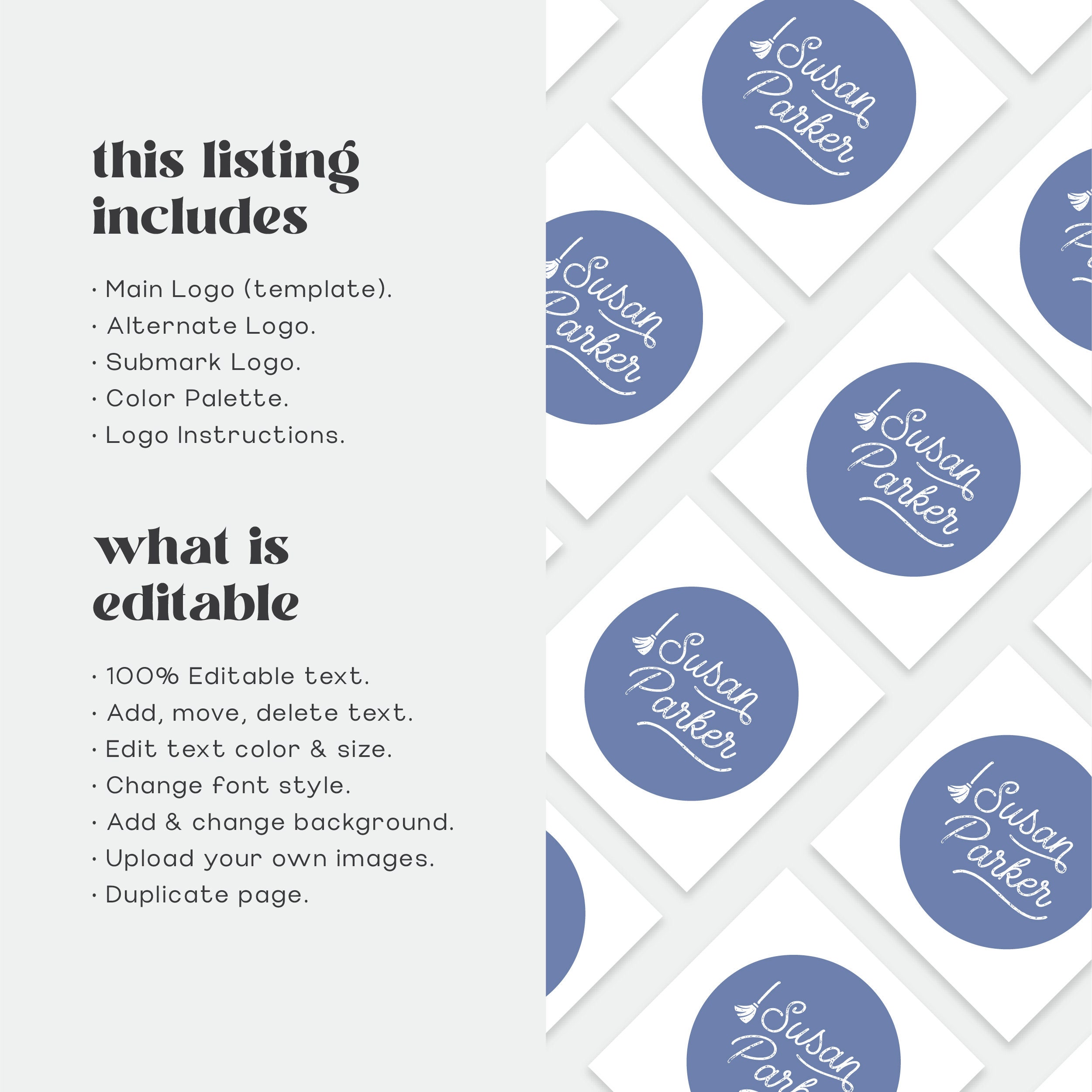 Cleaning Logo Design, Editable Logo Template, Cleaning Service Logo ...