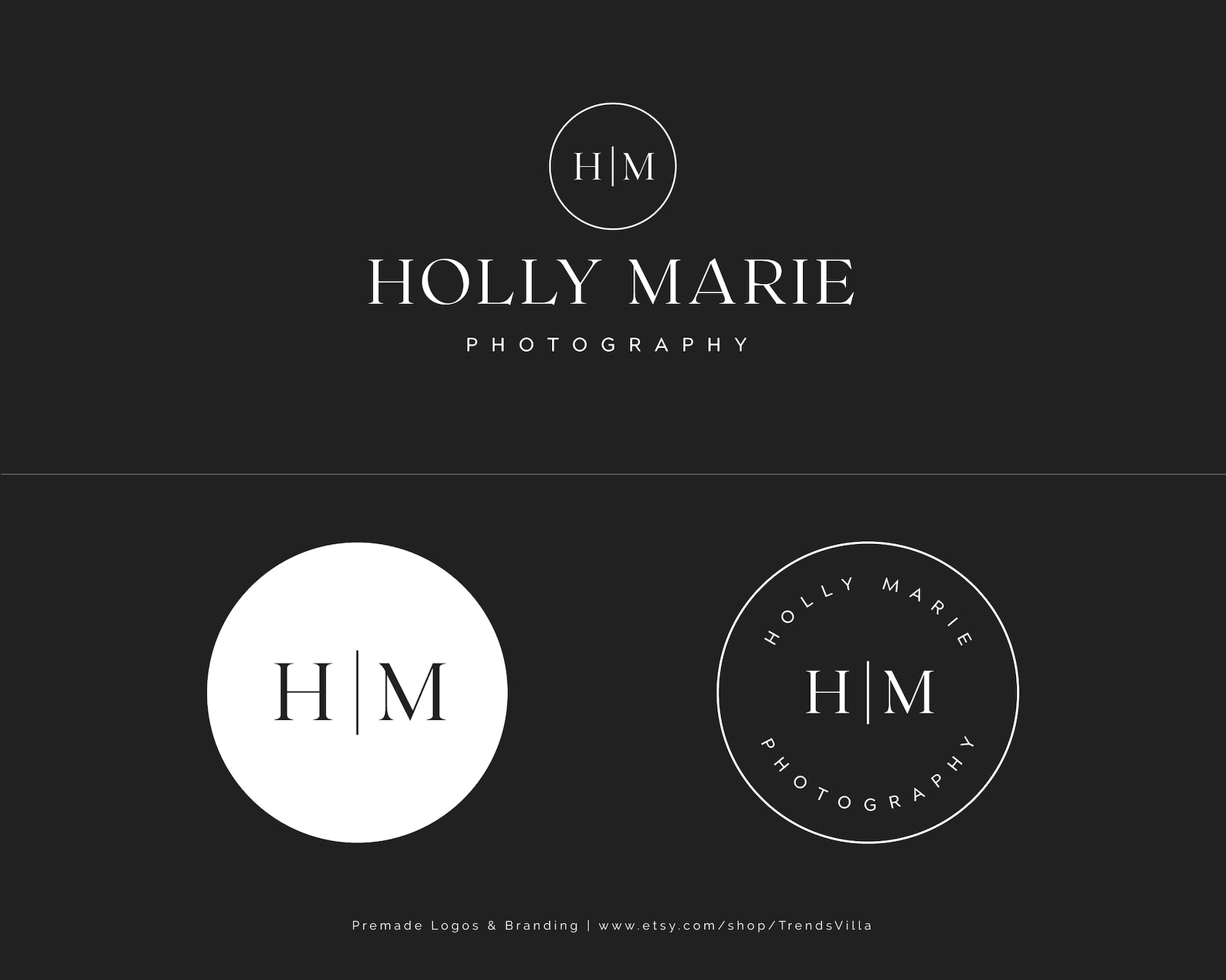 Photography Logo Design, Premade Logo, Watermark Logo, Name Initials ...