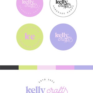 DIY Handmade Crafts Logo Template Bundle Editable Logo Modern Boho Logo ...