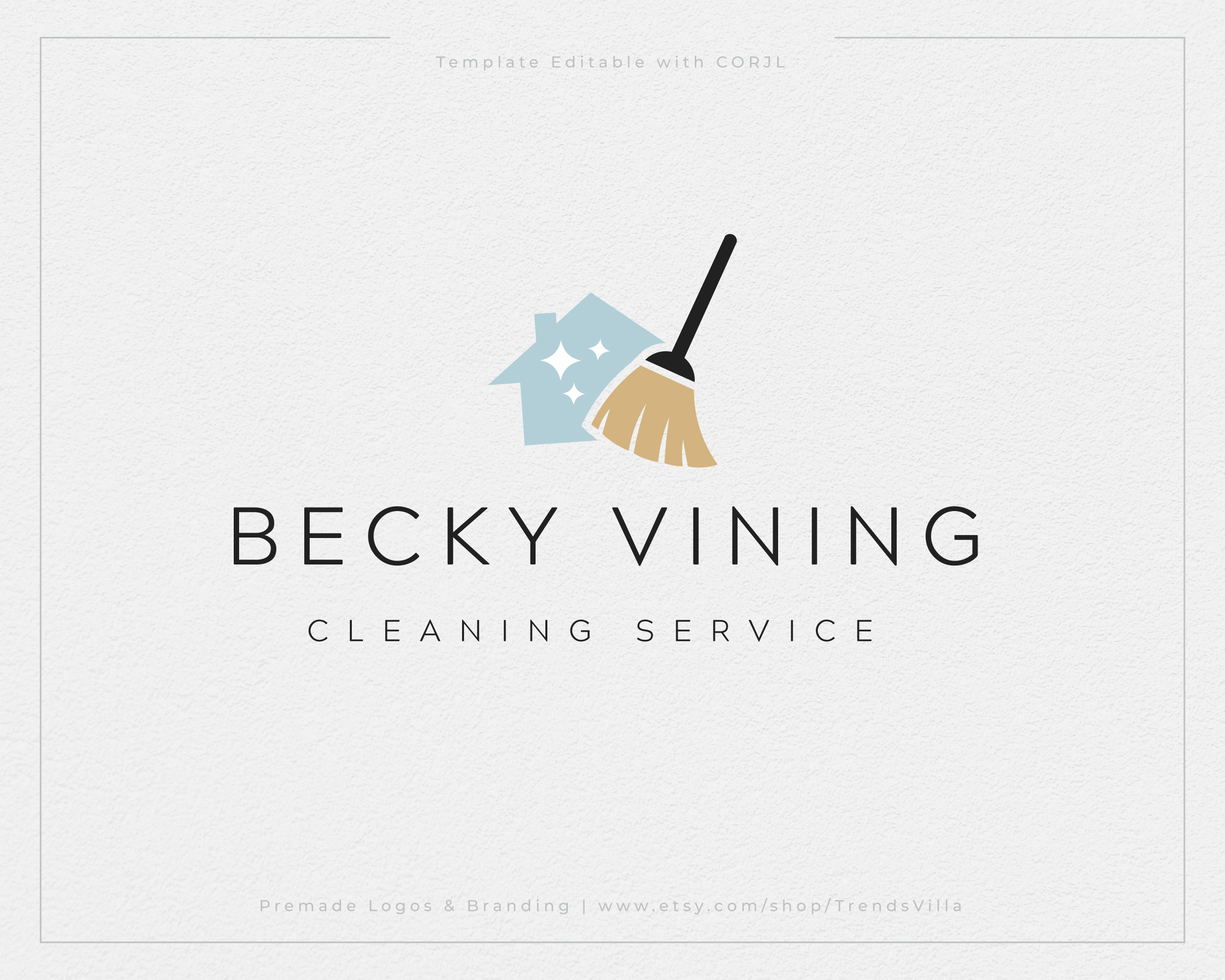 DIY Cleaning Service Logo Editable Logo Design Template - Etsy