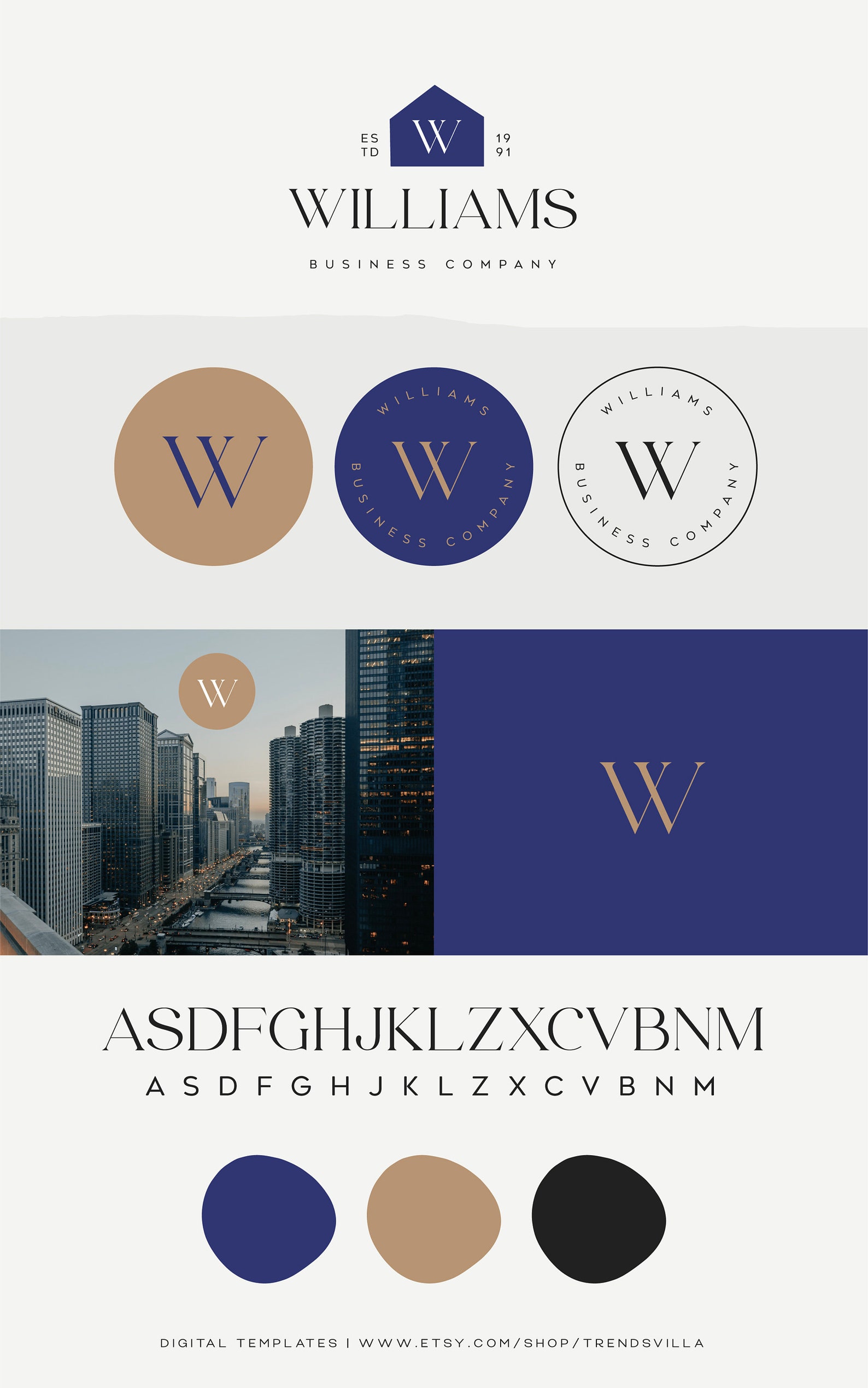 Editable Accounting Logo Design DIY CPA Branding Kit Logo - Etsy