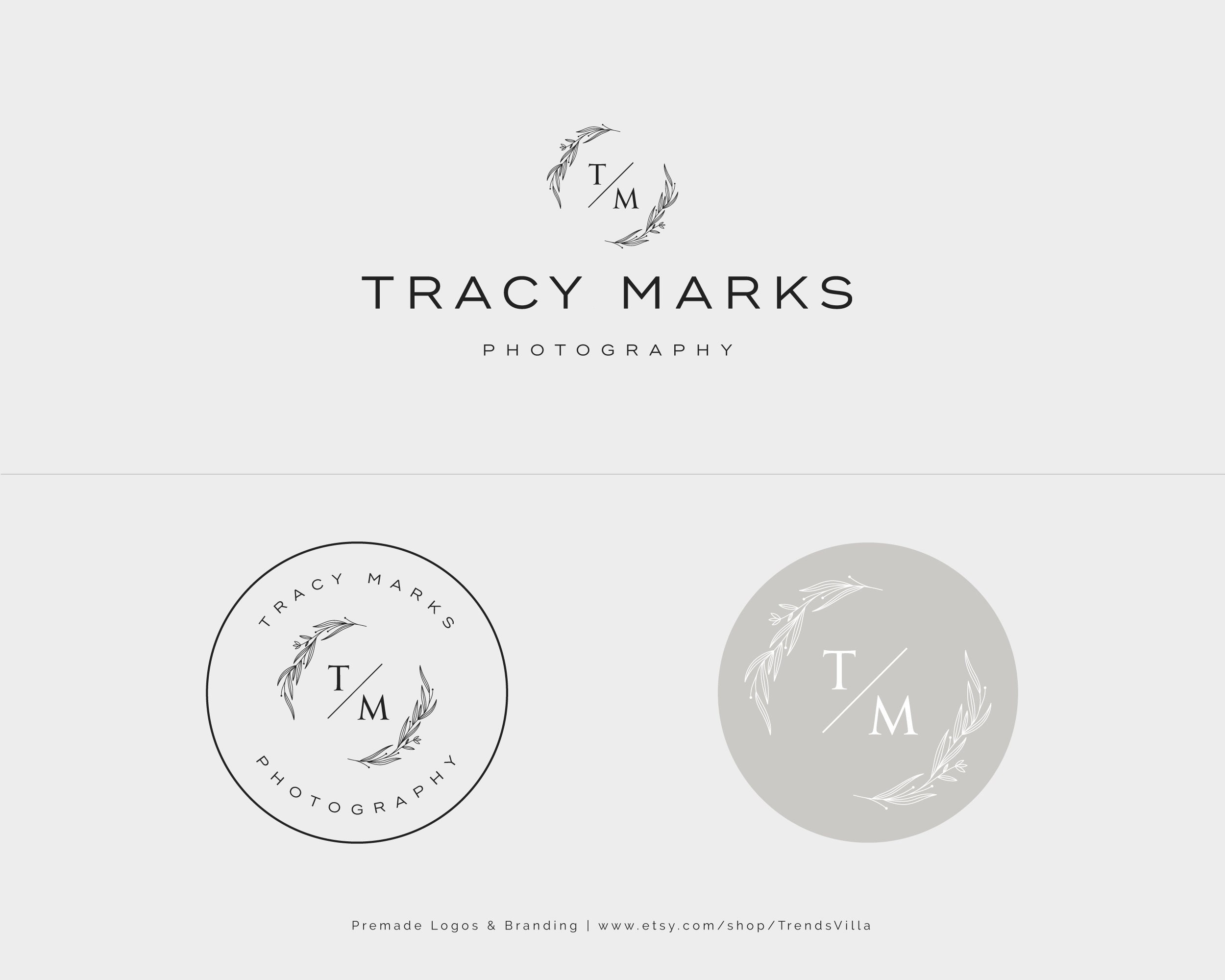 Photographer Logo, Photo Watermark, Signature Logo Set, Circle Logo ...