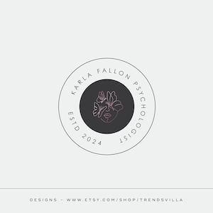 Rose Gold Logo, Mental Health Logo, Psychology Counseling Logo ...