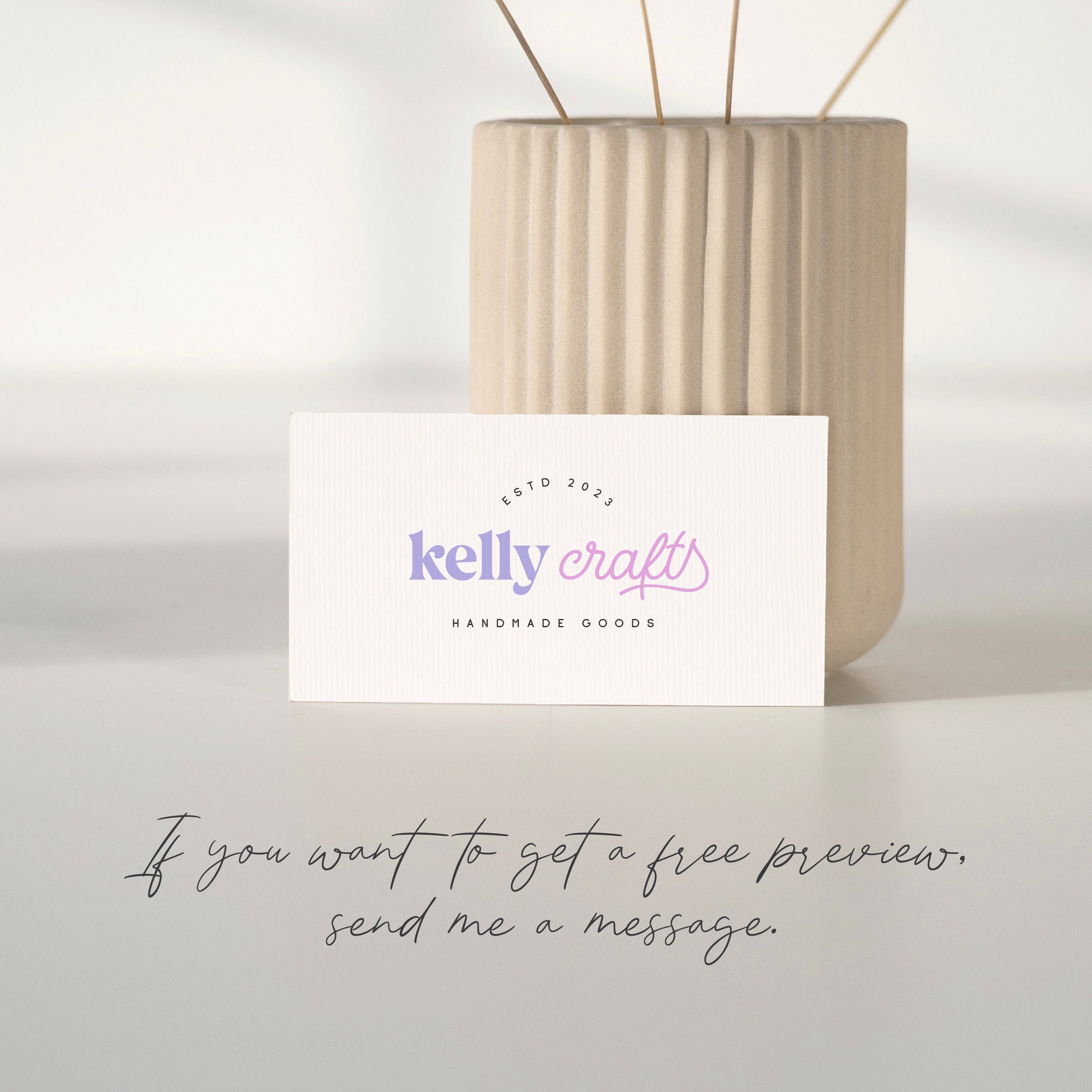 DIY Handmade Crafts Logo Template Bundle Editable Logo Modern Boho Logo ...