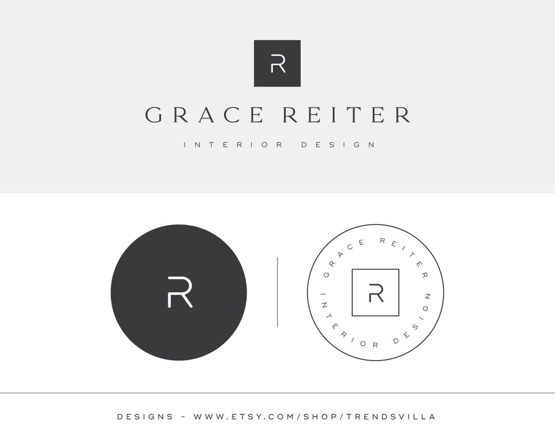 Interior Design Logo, Text Logo, Premade Logo Design, Elegant Logo ...