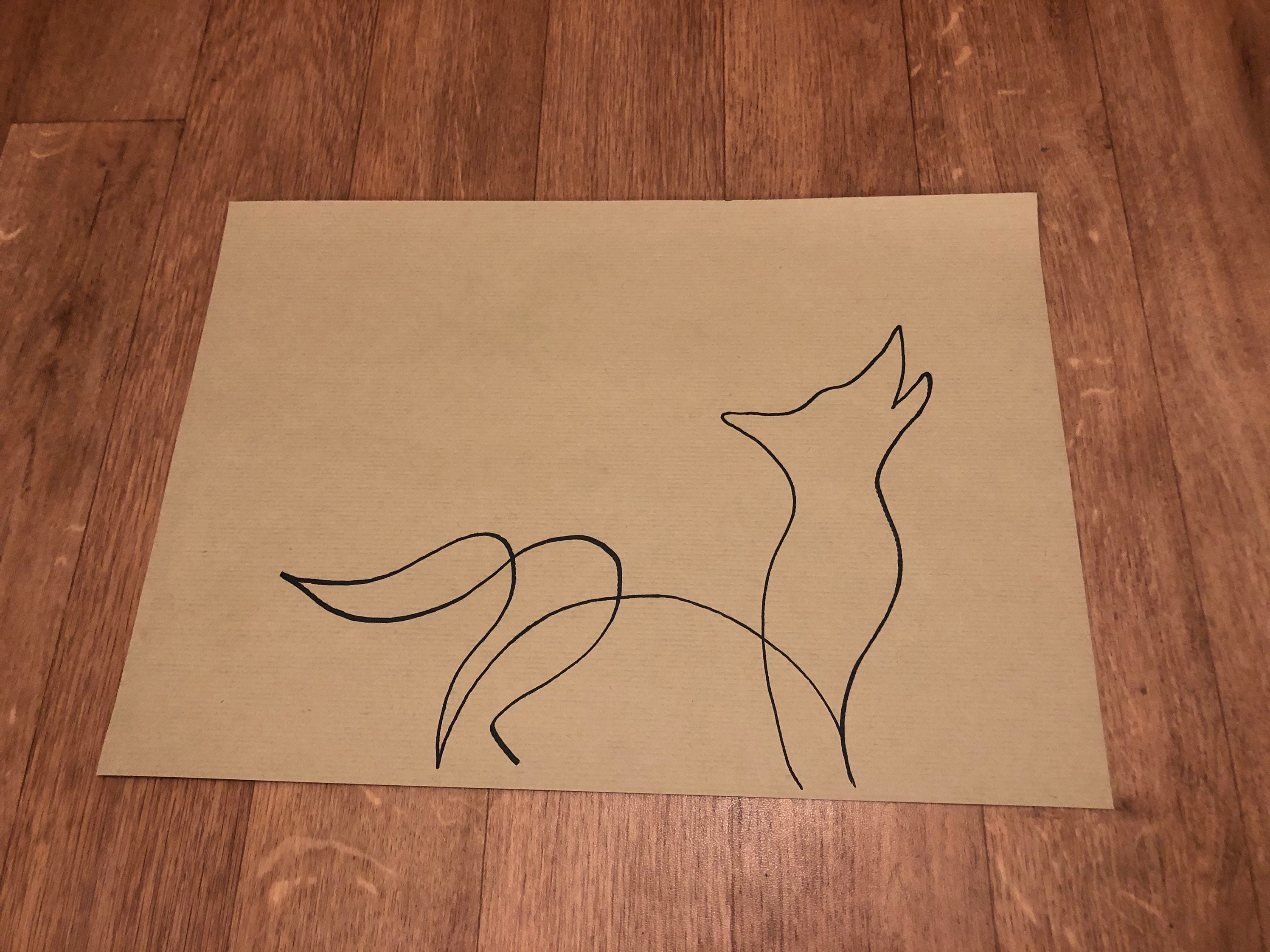 One Line Animals Drawing - Etsy